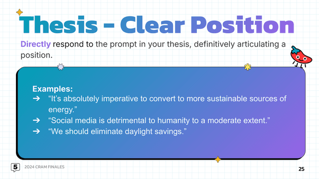 Crafting an Effective Thesis for the Argument Essay - AP Lang Study ...