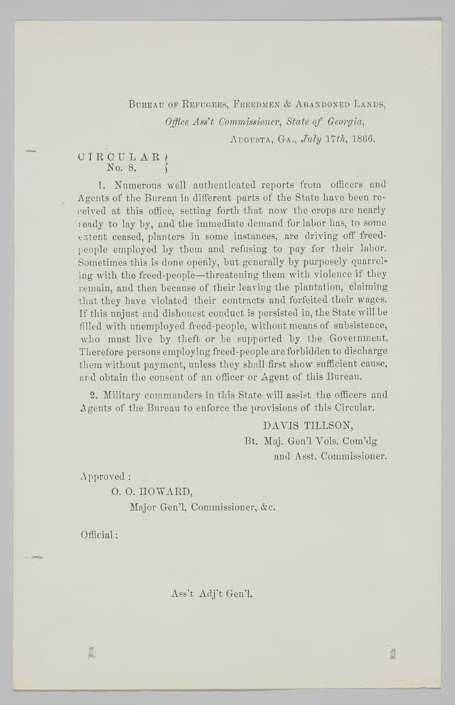 Black Codes, Land, and Labor | AP African American Studies | Fiveable ...